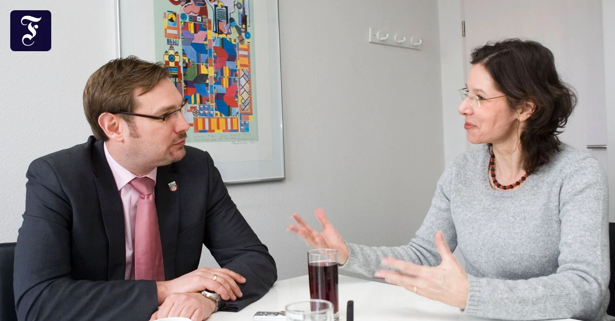 Im Gespräch: Direktwahl: Bürgermeister Christian Seitz (CDU) und Regina ...