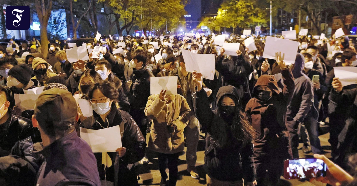 Proteste gegen Corona-Politik in etlichen chinesischen Städten | FAZ