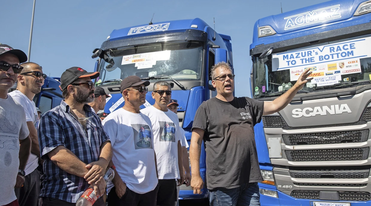 LKW-Streik in Gräfenhausen: Fahrer kritisieren DHL und Red Bull | FAZ