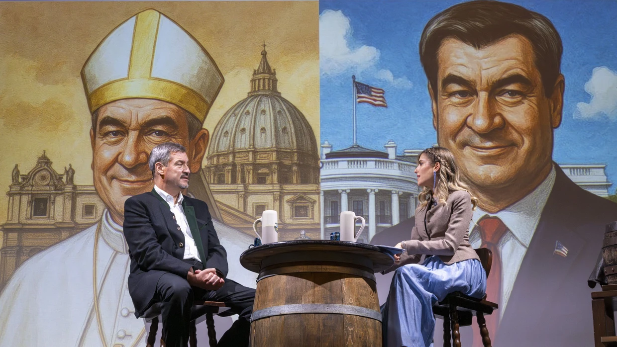 Cathy Hummels trifft Markus Söder: Flirtversuche beim „Stammtisch“-Talk ...