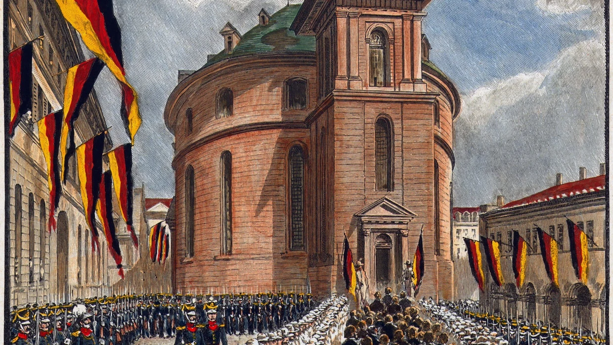 Die Paulskirche in Frankfurt ist das exklusive Symbol für Einigkeit und ...