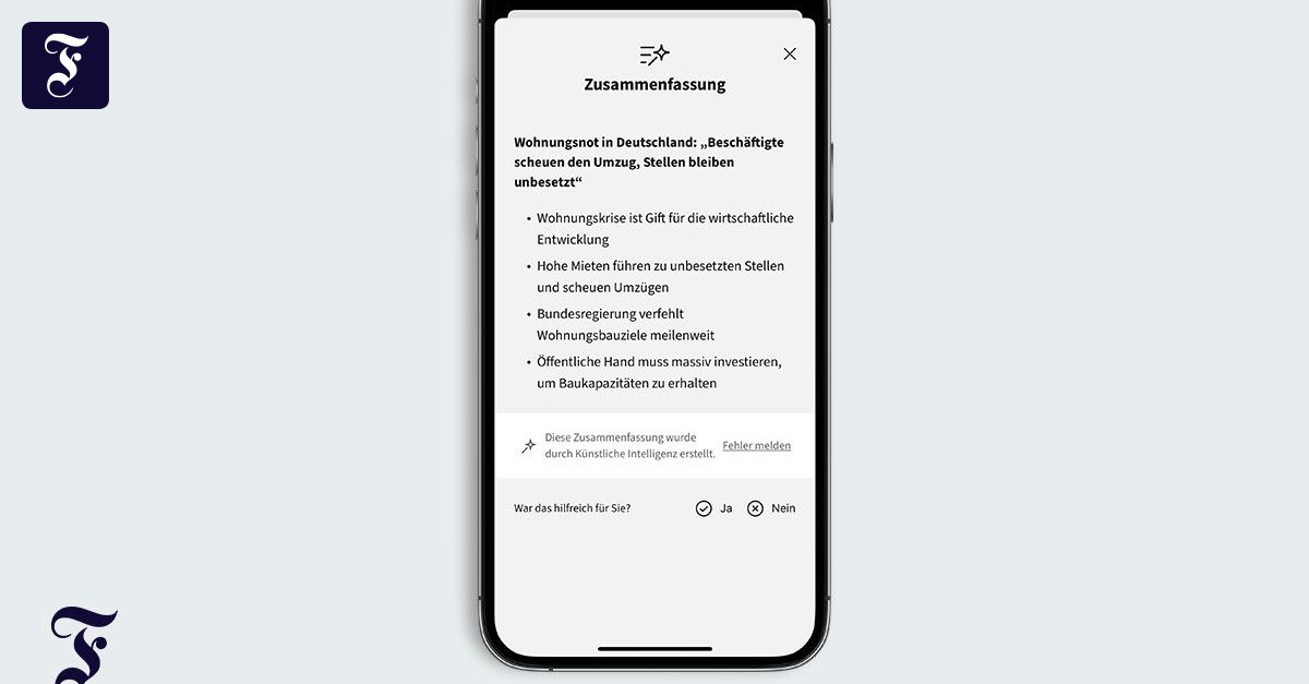 Generative KI in der FAZ.NET-App | FAZ