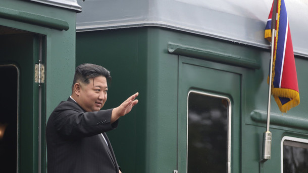 Russlandbesuch: Nordkoreas Machthaber Kim Jong-un auf dem Rückweg