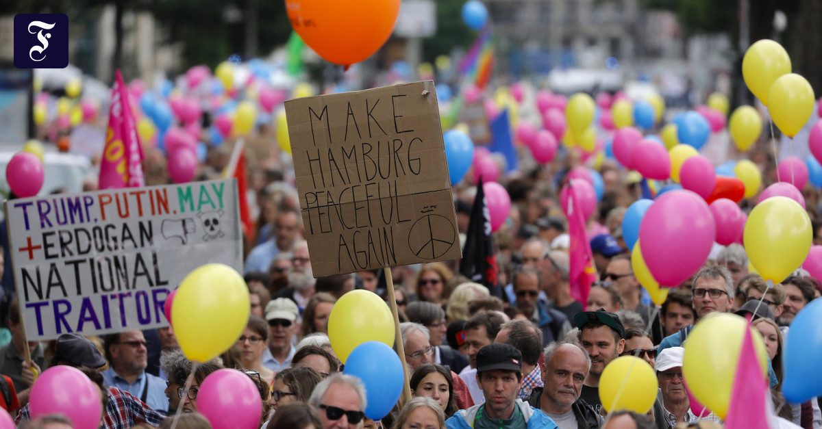Friedlicher Protest: Hamburg kann auch anders - G-20-Gipfel - FAZ