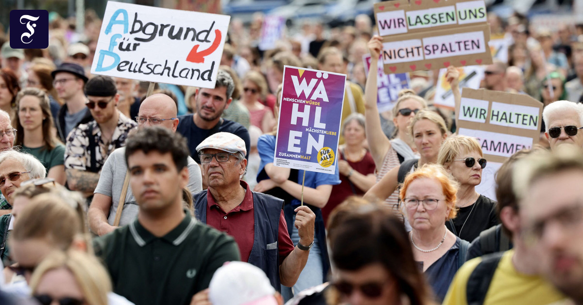 AfD-Hoch in Sachsen und Thüringen: Demonstrationen gegen Rechtsextremismus