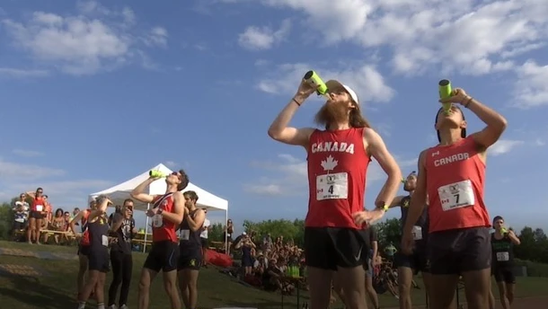 Beer Mile-Rennen in Berlin: Verbindung aus Sport und Alkohol