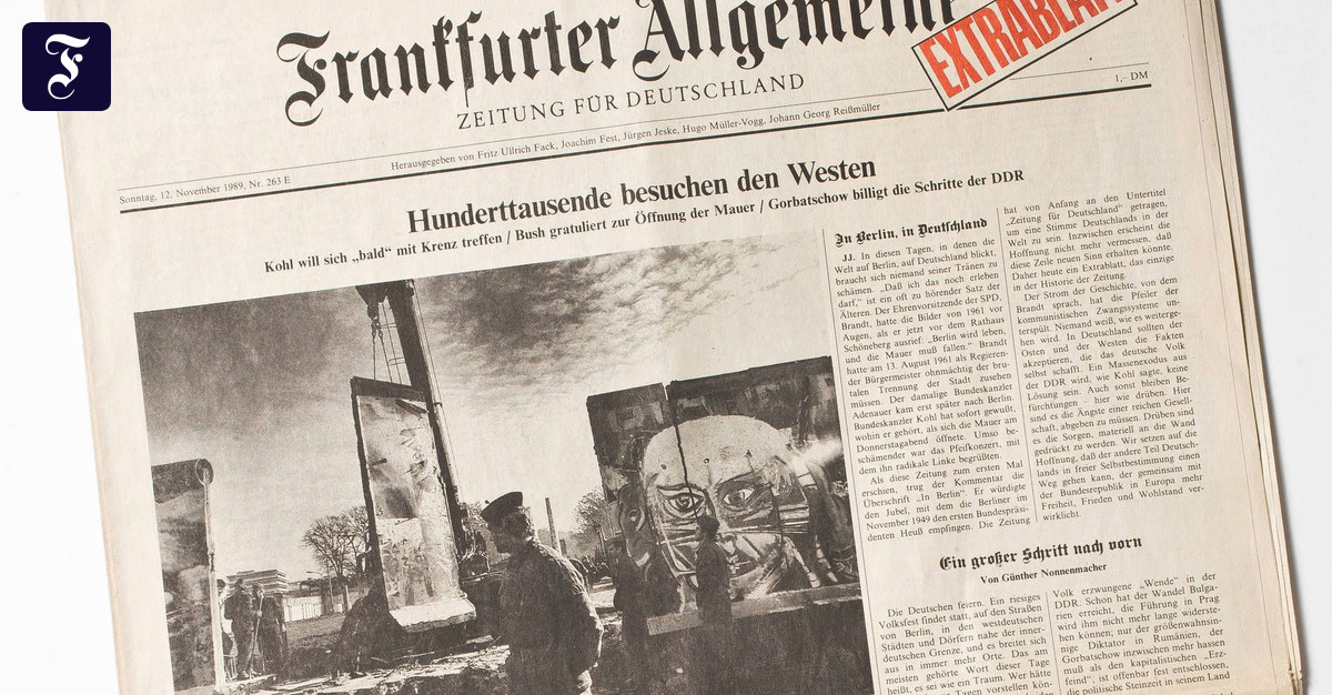 Historisches E-Paper: Das F.A.Z.-Extrablatt zur Maueröffnung