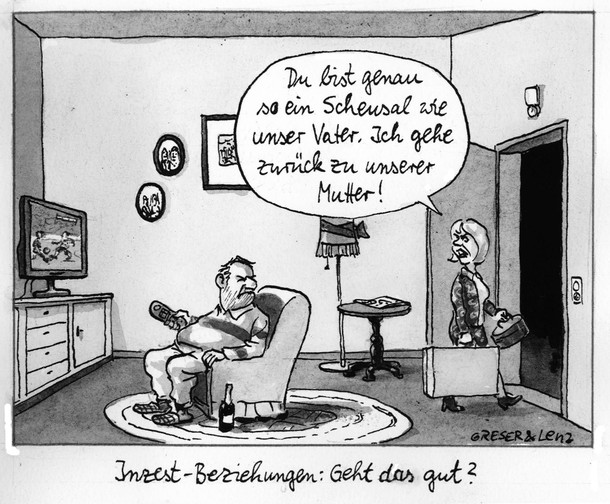 Karikatur / Greser und Lenz / Inzest-Beziehungen: Geht das gut? - Immer ...