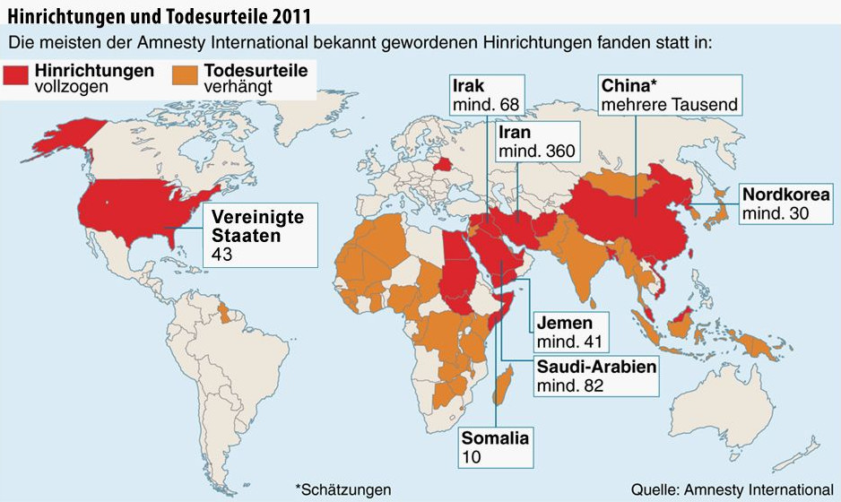 Amnesty-International-Studie: Steigende Zahl von Hinrichtungen ...