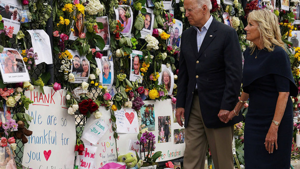US-Präsident Biden nach Hauseinsturz zu Besuch in Florida