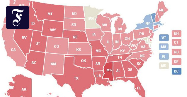Amazons „Election Heat Map“: Rot und blau ist Amazons Hitzekarte