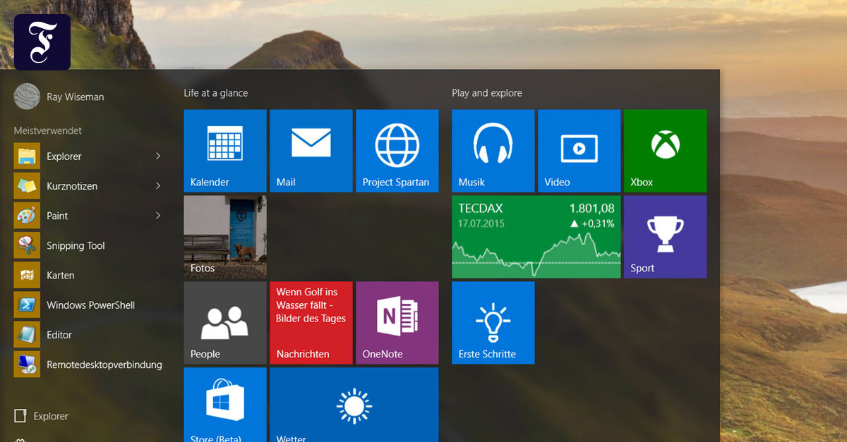 Thema des Tages: Ab heute heißt es Windows 10