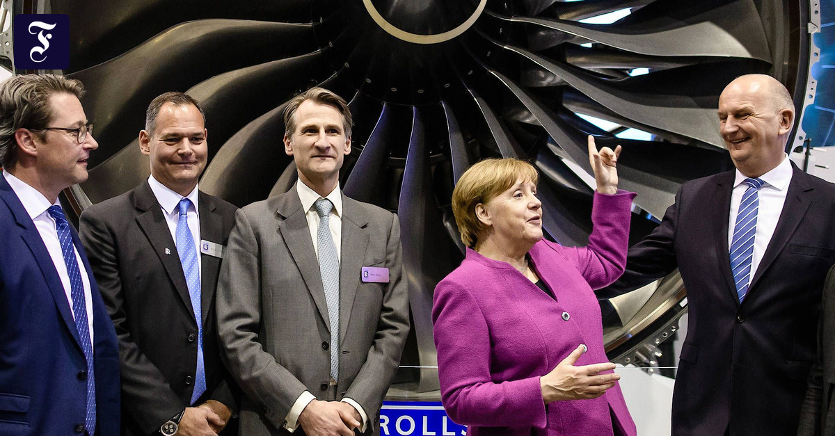 Merkel eröffnet Luftfahrtmesse ILA 2018