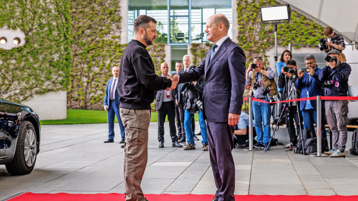 Scholz lobt Selenskyj als großen Europäer