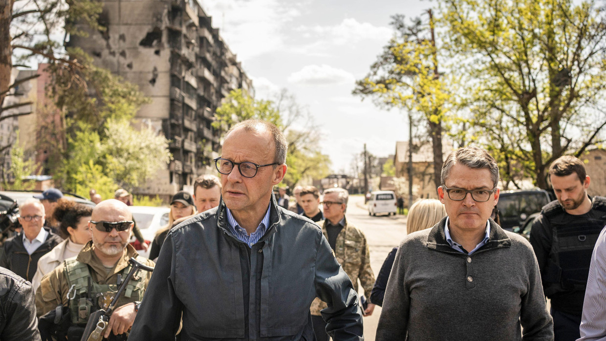 Besuch des CDU-Chefs Merz in der Ukraine: Wir geben Ihnen alles, was ...