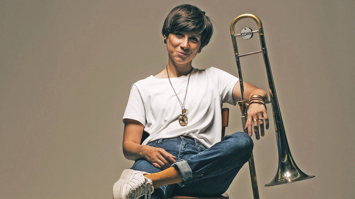 Jazz-Posaunistin Antonia Hausmann und ihr Album „Teleido­scope“