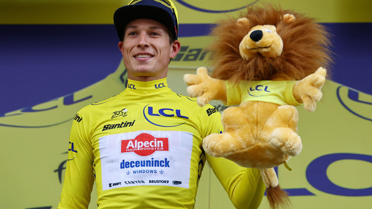 Japser Philipsen nach Sieg bei Tour de France im Gelben Trikot | FAZ
