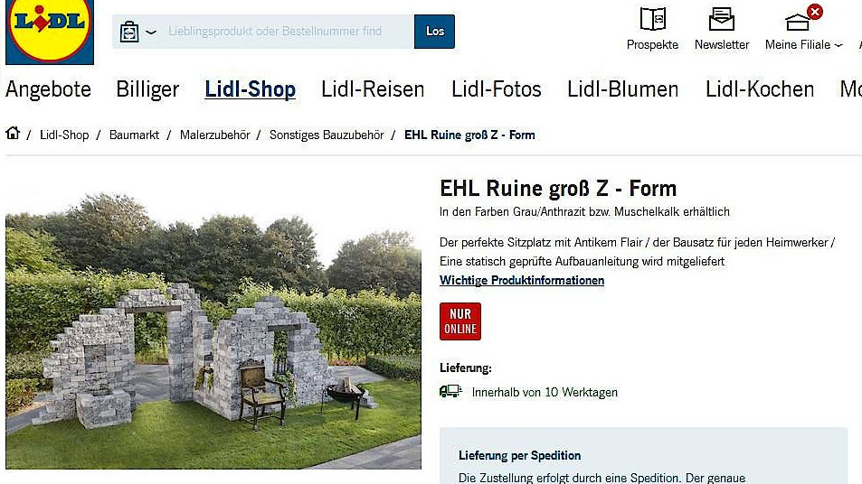 Bürgerkriegsromantik – Lidl verkauft jetzt Ruinen