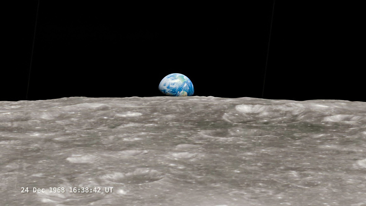 Nasa-Foto zeigt, wie die Erde über dem Mond aufgeht | FAZ