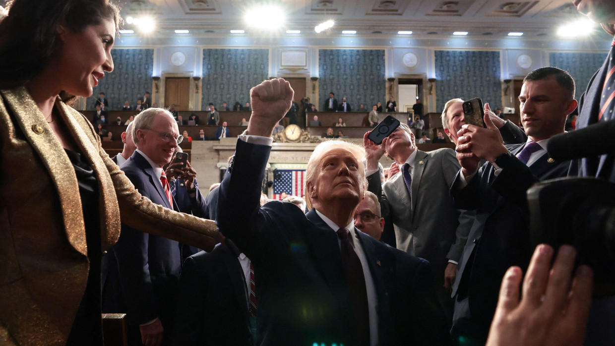 Donald Trumps Rede im Kongress: Dann liest er einen Brief von Selenskyj vor | FAZ