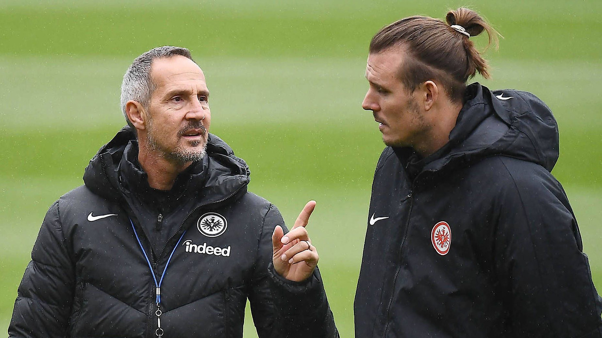 Alex Meier ist bei Eintracht Frankfurt und Adi Hütter Lehrling