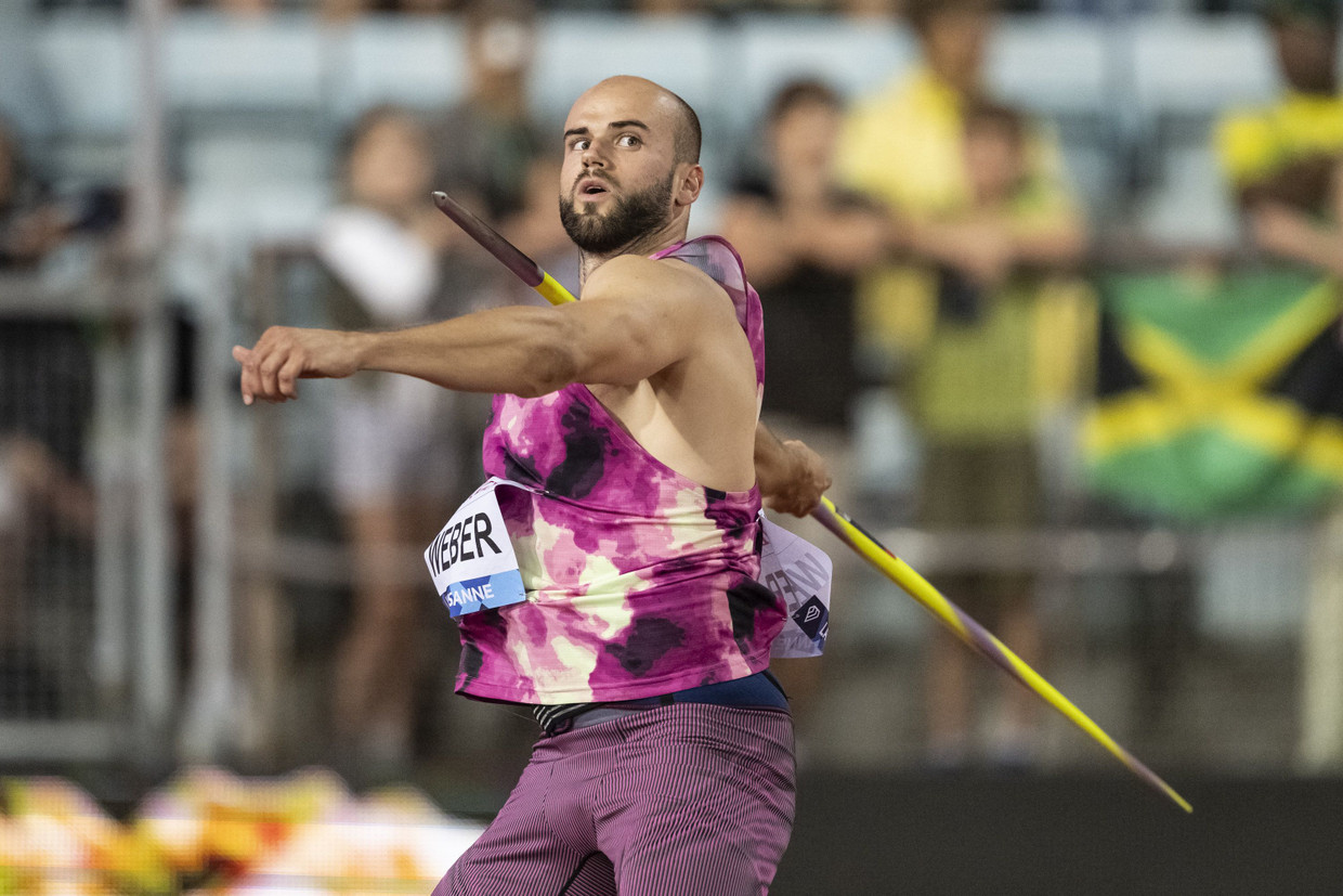 Olympia-Siegerin Yemisi Ogunleye beim Kugelstoßen in Lausanne Zweite